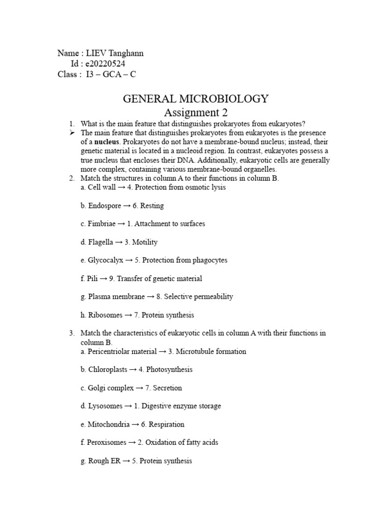 Assignment 2 (Microbiology) | PDF