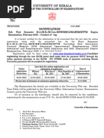 University of Kerala: Office of The Controller of Examinations | PDF