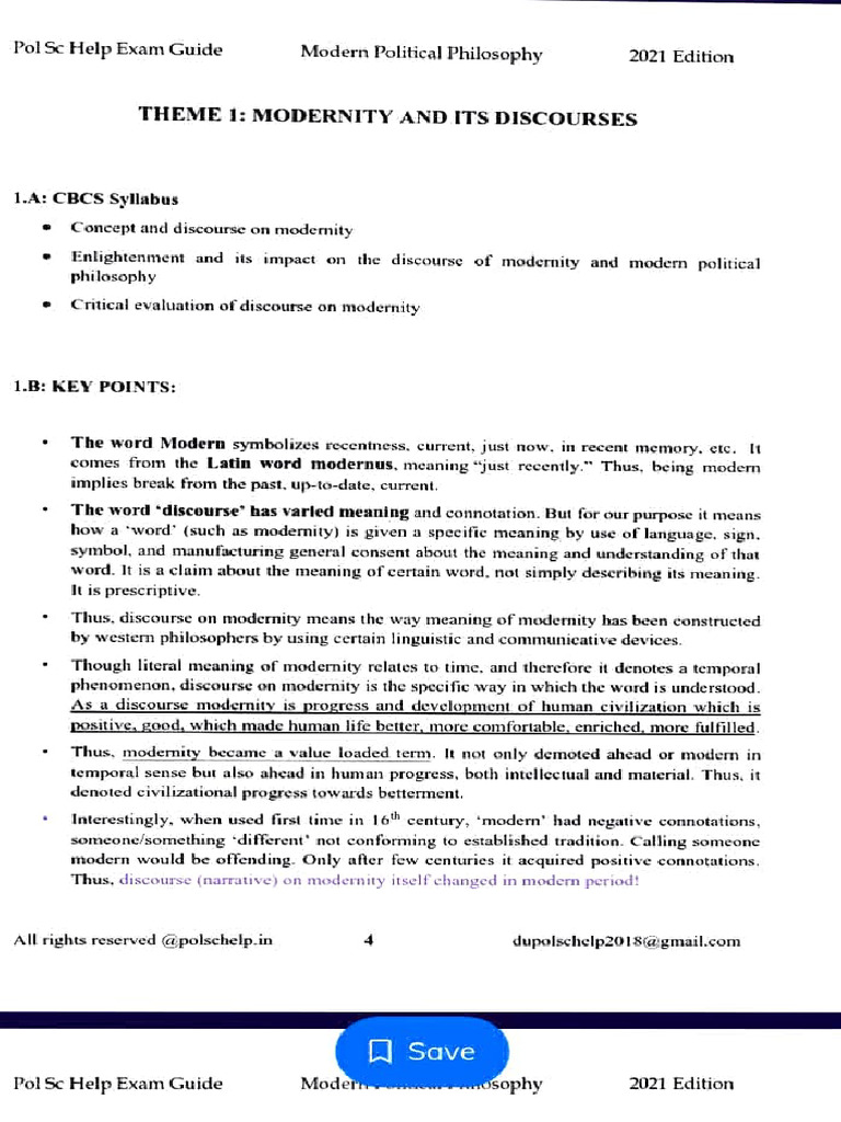 Modernity and Its Discourses | PDF