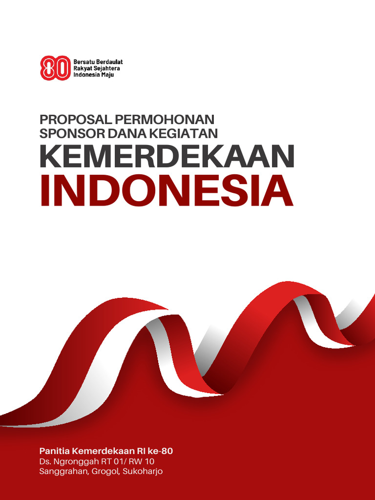 Proposal Permohonan Dana Kegiatan 17 Agustus Modern Merah Putih | PDF
