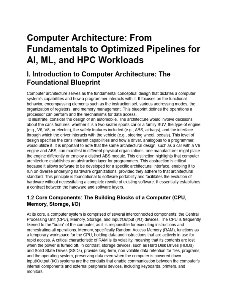 Fundamentals of Computer Architecture | PDF | Central Processing Unit ...