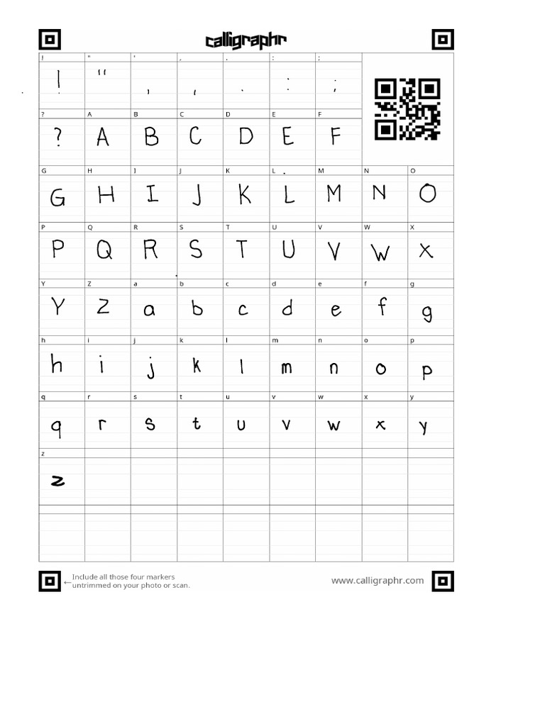 Calligraphr Template | PDF