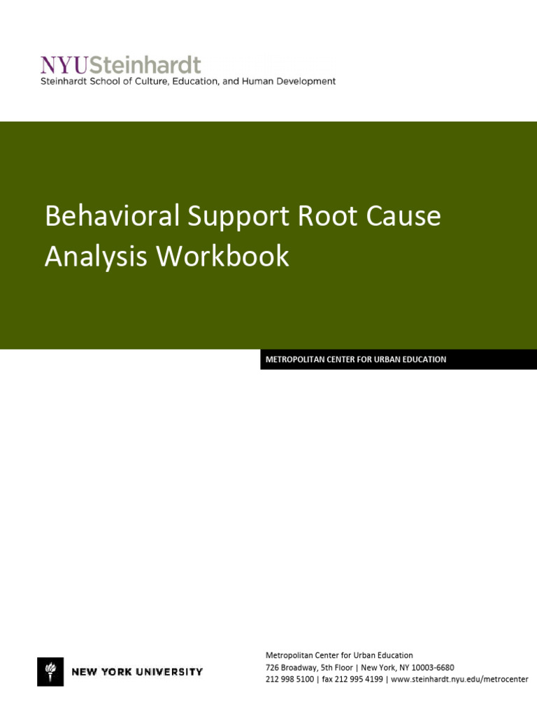 Behavioral Support Analysis Workbook | PDF | Teachers | White Americans