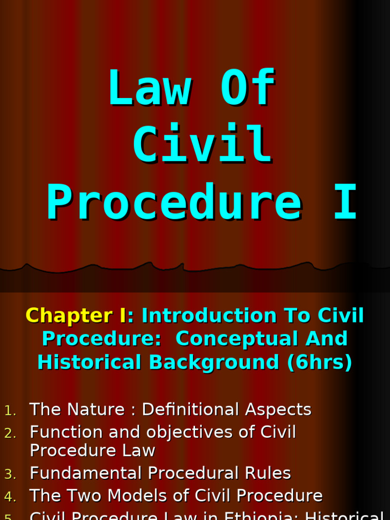 Introduction to Civil Procedure Law | PDF | Discovery (Law) | Trials