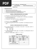 Trigonometry Test Paper | PDF