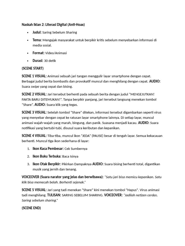 Naskah Iklan 2 | PDF
