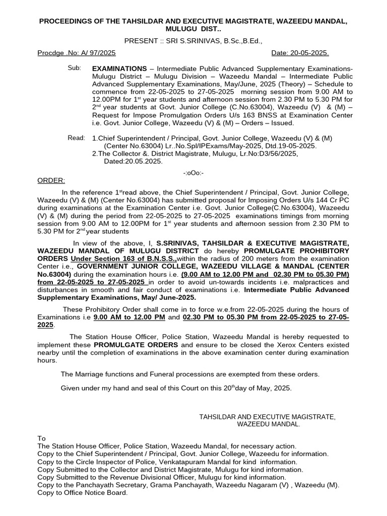 A - 2025 - Promulgate Orders Under Section 163 BNSS For IPE From 22-05 ...