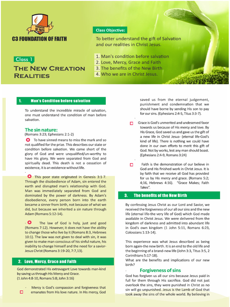7-Class 1 New Creation Realities | PDF