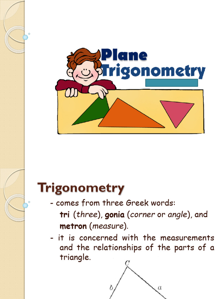 Understanding Plane Trigonometry Basics | PDF | Angle | Circle