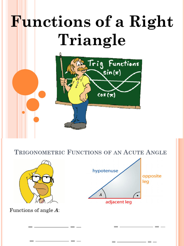 Trigonometric Functions of Acute Angles | PDF | Trigonometric Functions ...