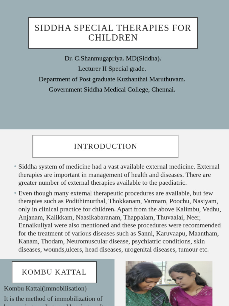 Siddha Therapies for Pediatric Care | PDF | Human Nose | Diseases And ...
