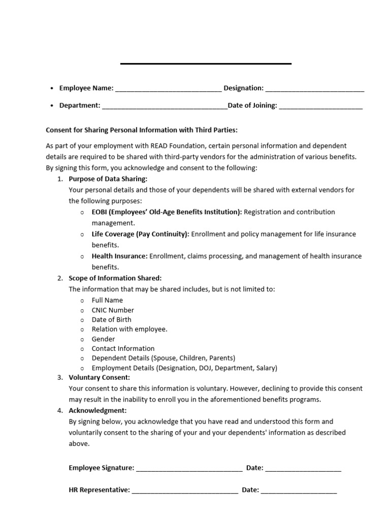 RF-Information Security Consent Form | PDF