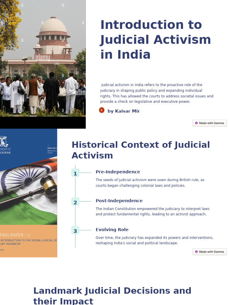 Introduction To Judicial Activism in India | PDF | Judiciaries | Legal ...