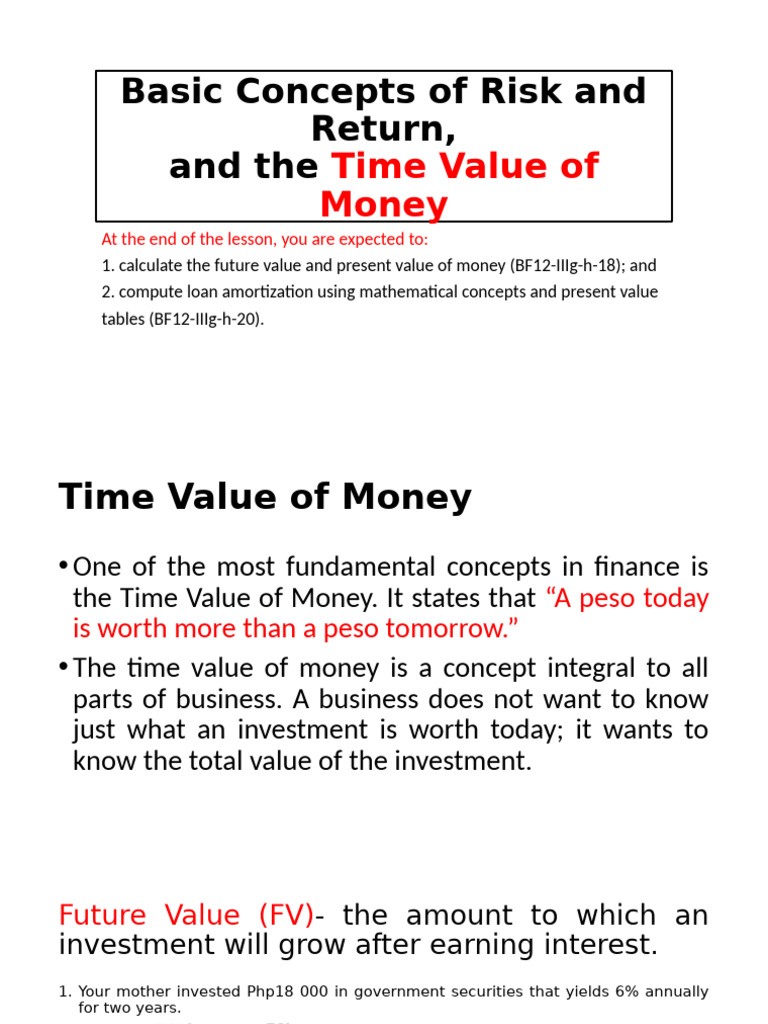 Basic Concepts of Risk and Return | PDF | Present Value | Interest