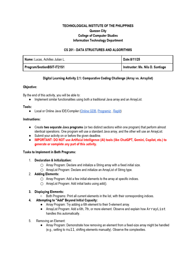 Lucas - Digital Learning Activity 2.1 - Comparative Coding Challenge ...