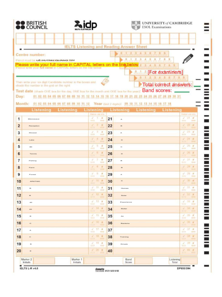 Listening Sheet | PDF