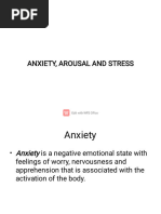 MR Wnuk PE - Arousal | PDF | Anxiety | Psychological Concepts