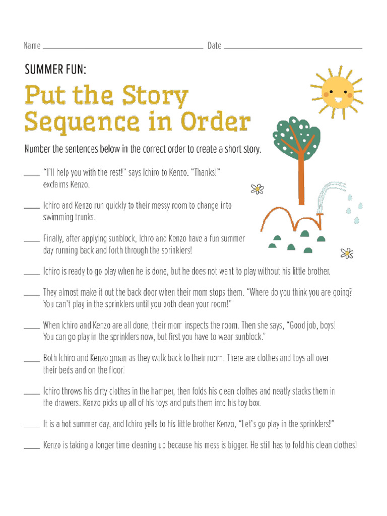 02 - Put The Story Sequence in Order | PDF