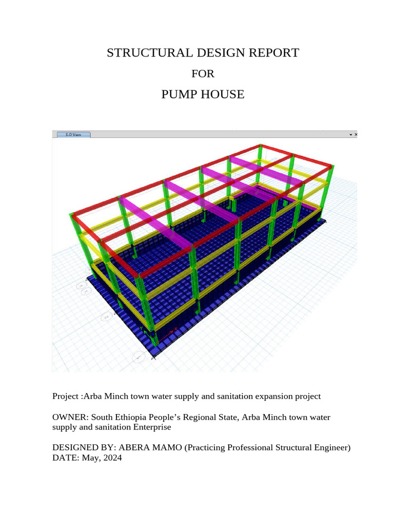 Structural Design Report for Pump House | PDF | Concrete | Beam (Structure)