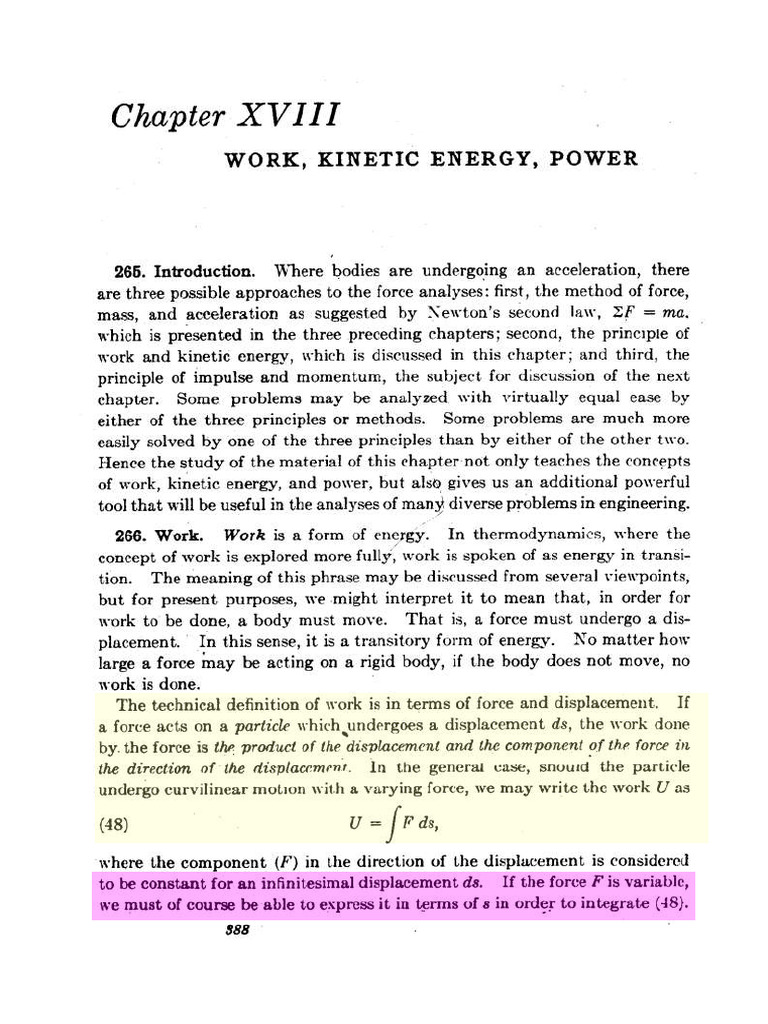 Work Kinetic Energy Power | PDF