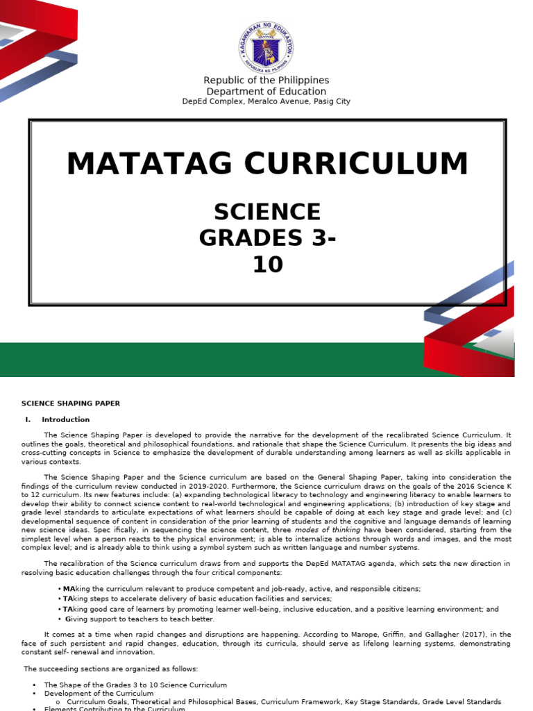 Science CG 2023 | PDF | Constructivism (Philosophy Of Education) | Learning