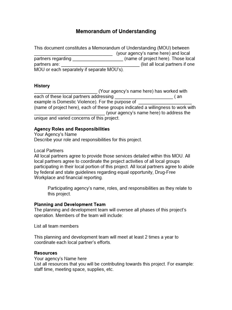MOU for Project Collaboration | PDF