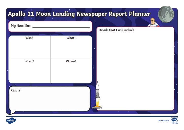 Apollo 11 Moon Landing Report Guide | PDF