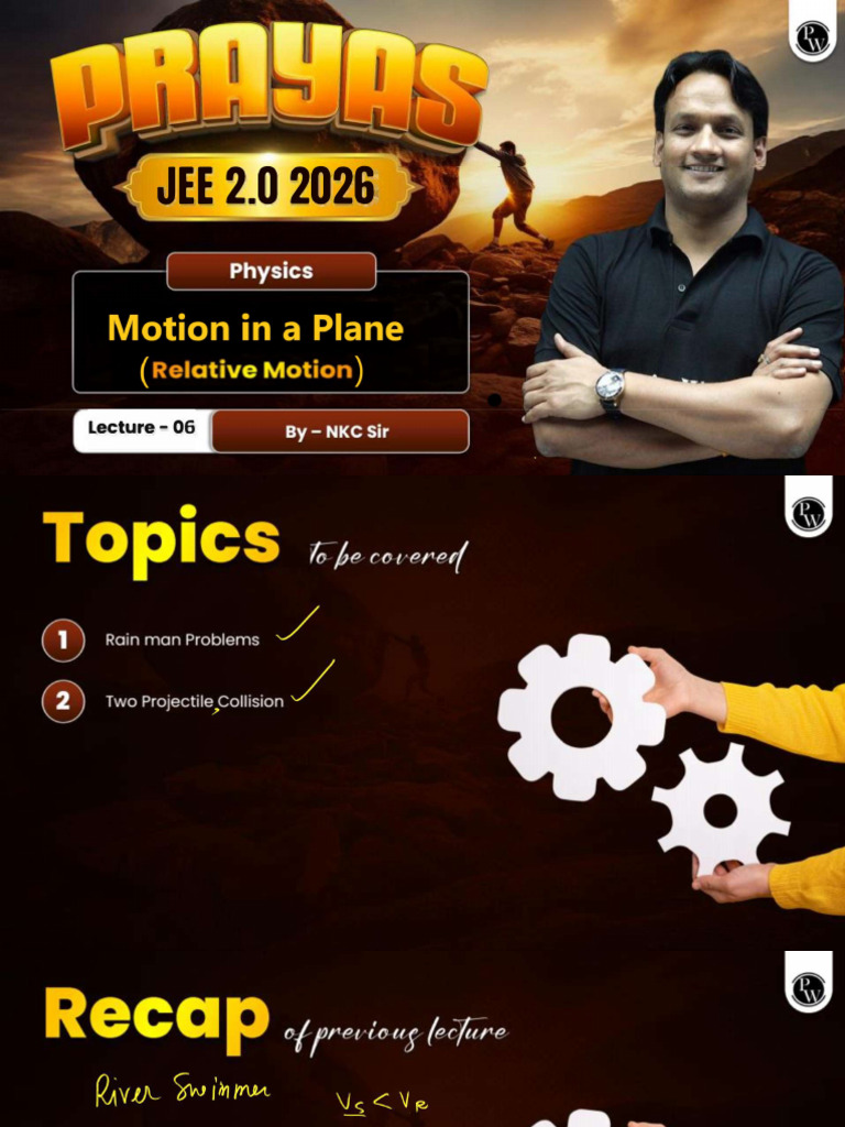 Motion in Plane Lec 6 - 250707 - 224212 | PDF