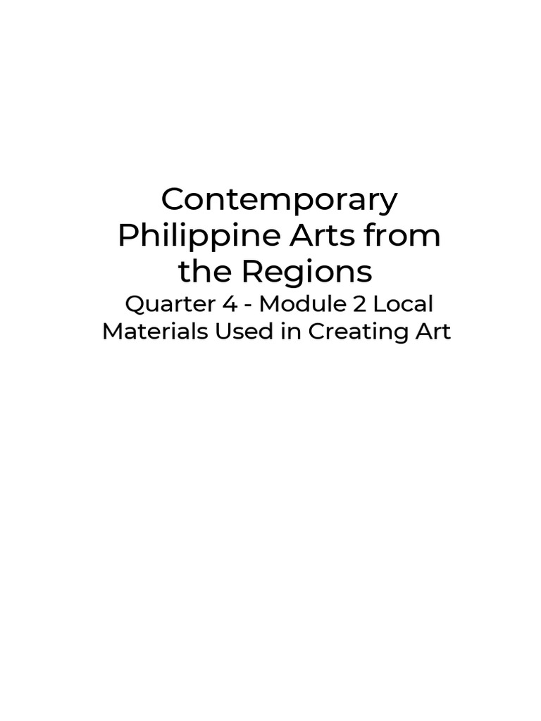 Local Art Materials in the Philippines | PDF | Coconut