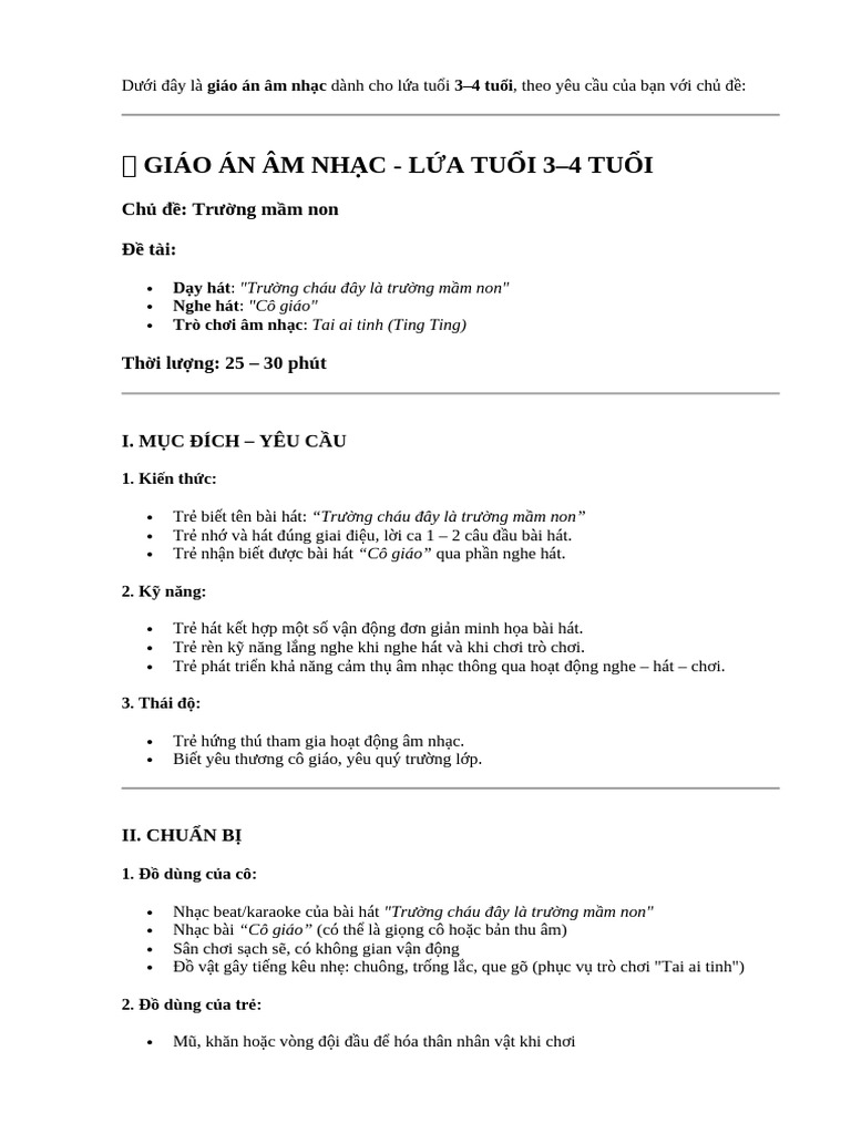 Giáo Án Âm NH C | PDF