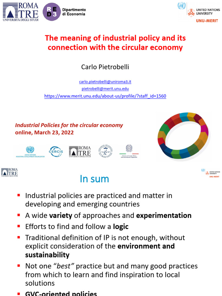 Industrial Policy and Circular Economy Insights | PDF | Subsidy ...