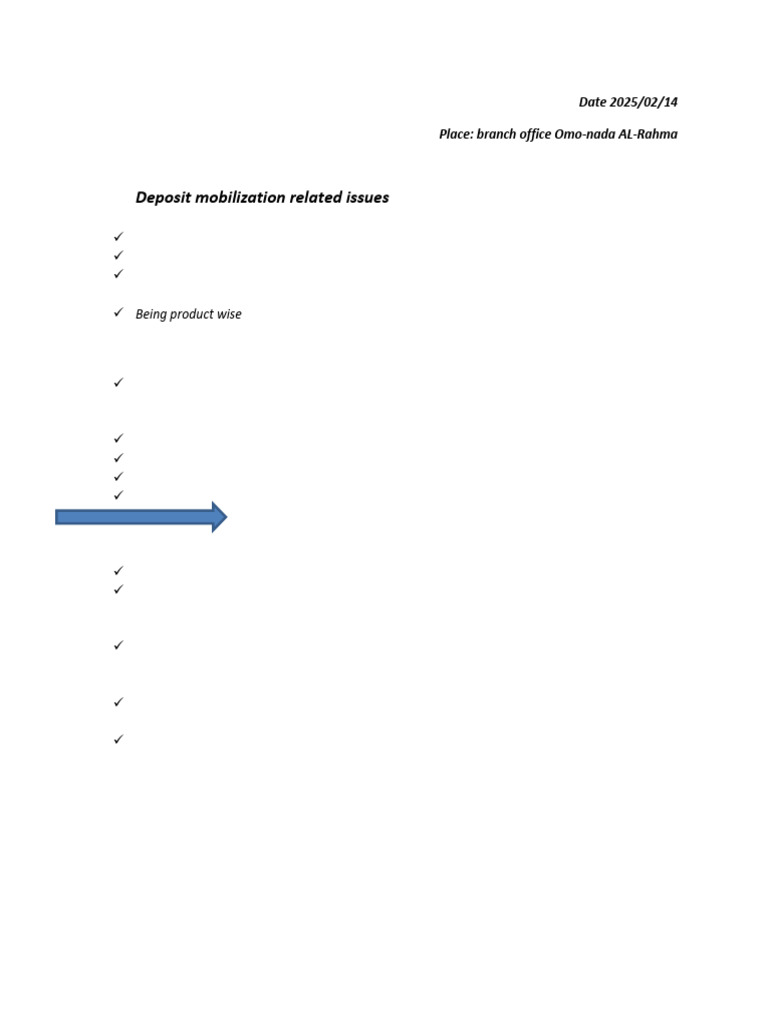 Meeting Agenda: Deposit Mobilization Strategies | PDF