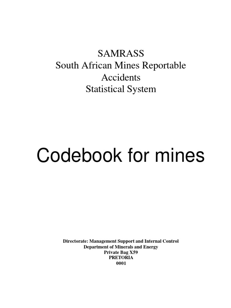 SAMRASS Codebook | PDF | Loader (Equipment) | Risk