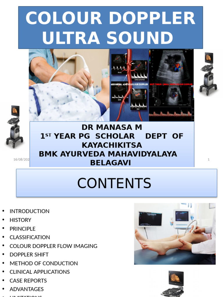 COLOUR DOPPLER - DR Manasa M | PDF | Medical Ultrasound | Artery