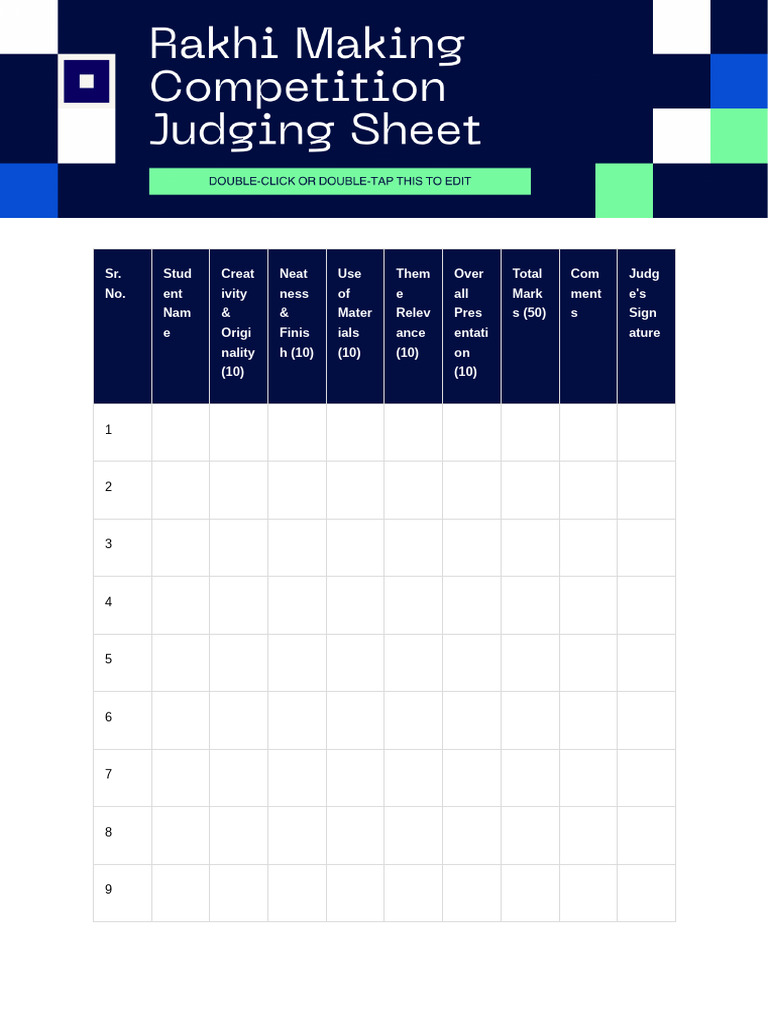 Rakhi Making Competition Judging Sheet - 20250806 - 173712 - 0000 | PDF