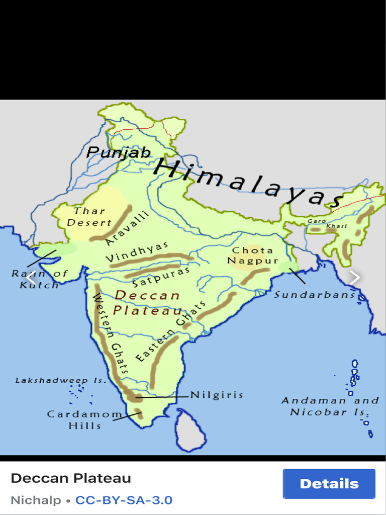Deccan Plateau Overview and Map | PDF