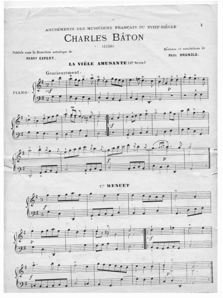 Charles Bâton-Piano XVIIIe Siècle | PDF