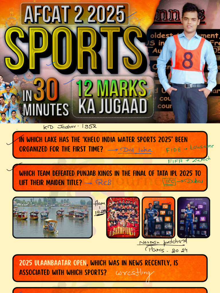 Major Sports Events and Achievements 2025 | PDF | Summer Sports | Cricket