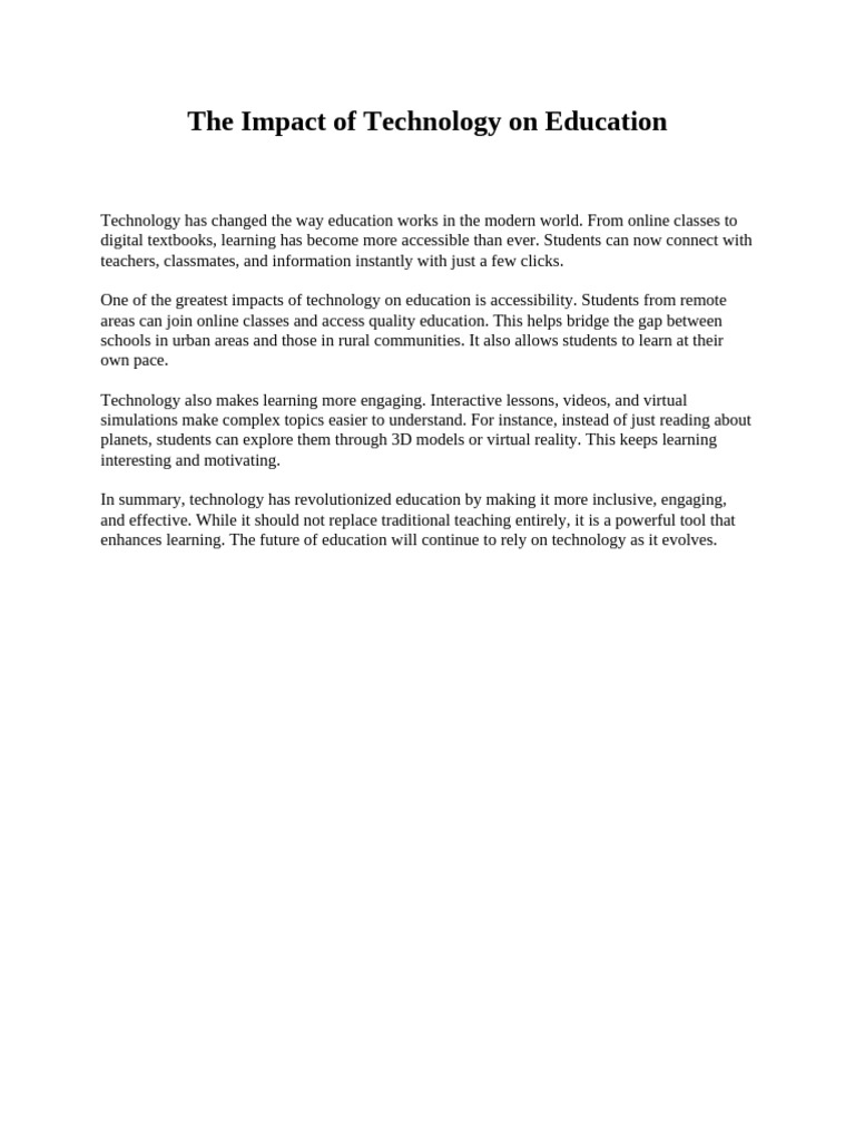 Technology's Role in Modern Education | PDF