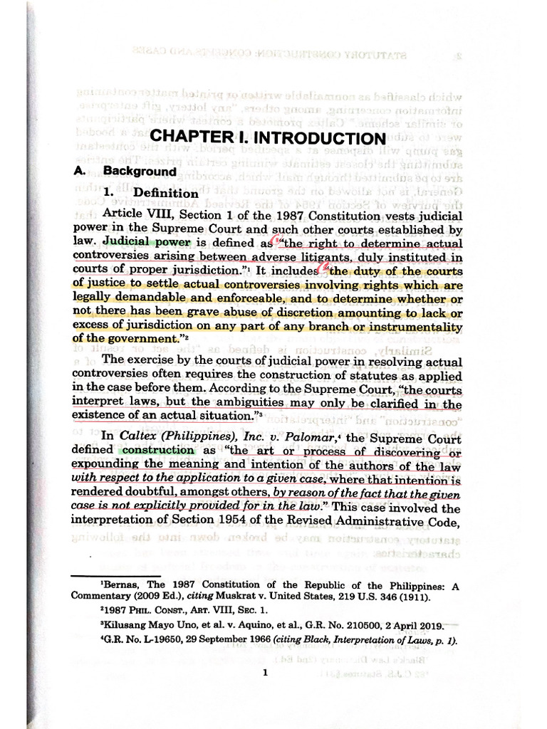 Chapter 1 - Statutory Construction | PDF