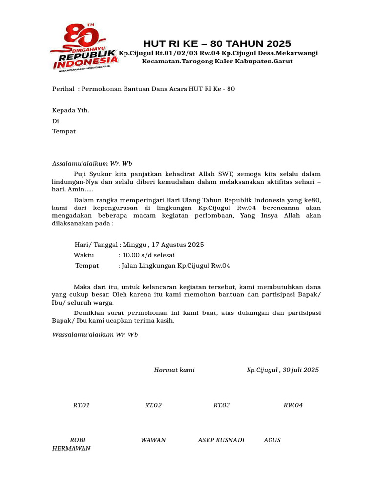 Santunan Anak Yatim | PDF