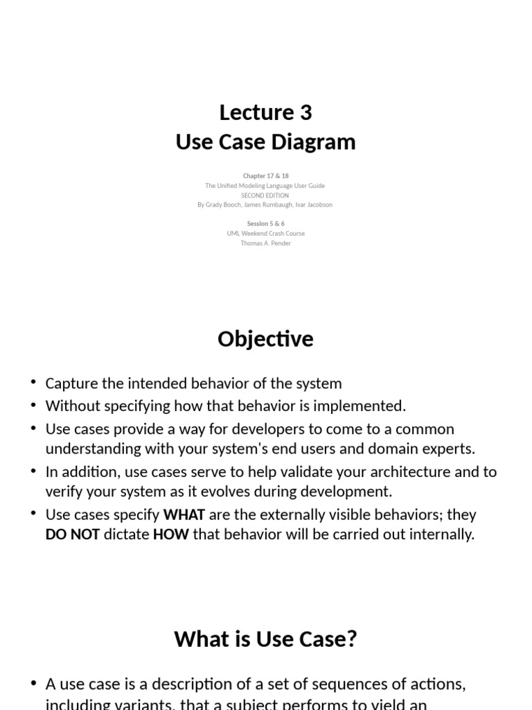 OOAD - Lecture 3 - Use Case Diagram-Fall24-25 | PDF | Use Case | Unified Modeling Language