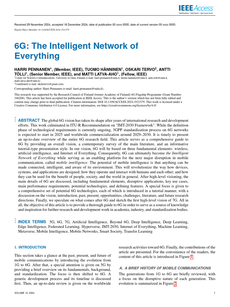 6G: The Future of Intelligent Networks | PDF | 4 G | Lte Advanced