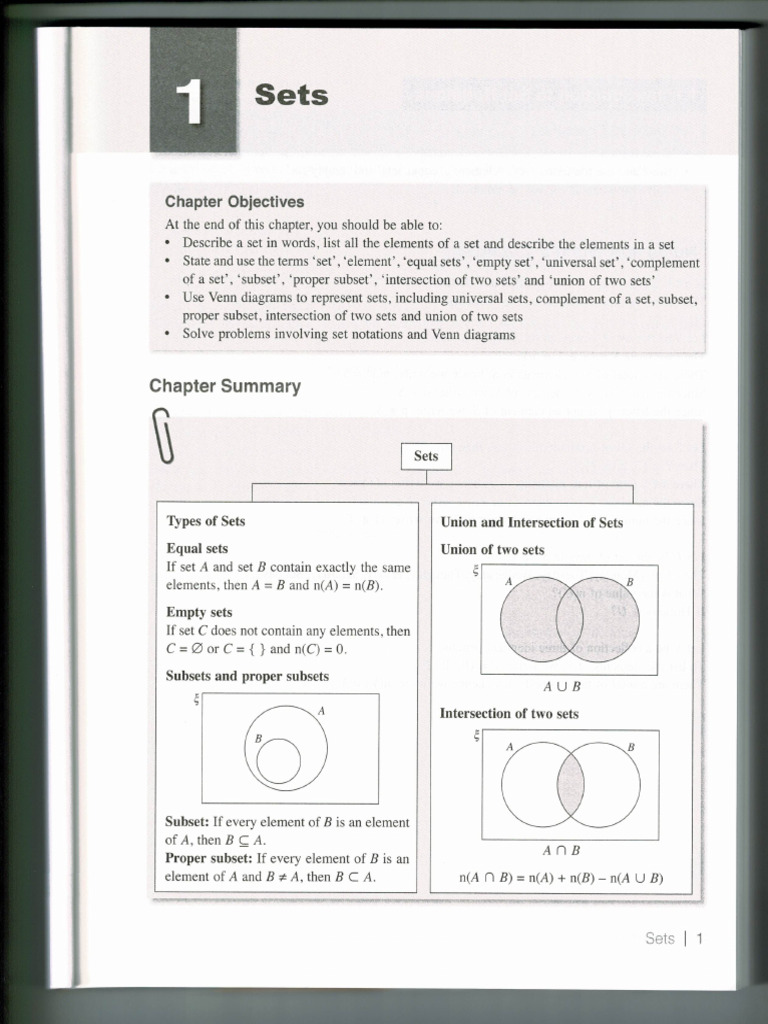 Ch. 3 Sets (Part 1 - Describing Sets) | PDF
