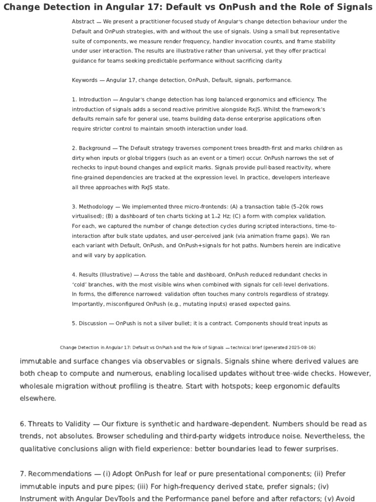 Angular Paper 01 Change Detection | PDF | Computing | Computer Engineering