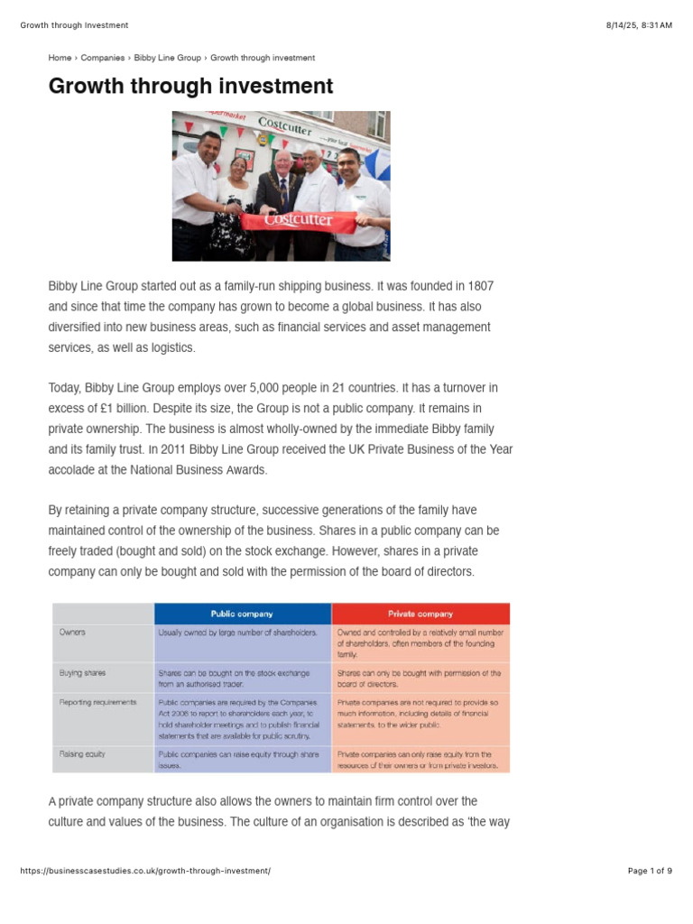 Growth Through Investment | PDF | Investing | Strategic Management