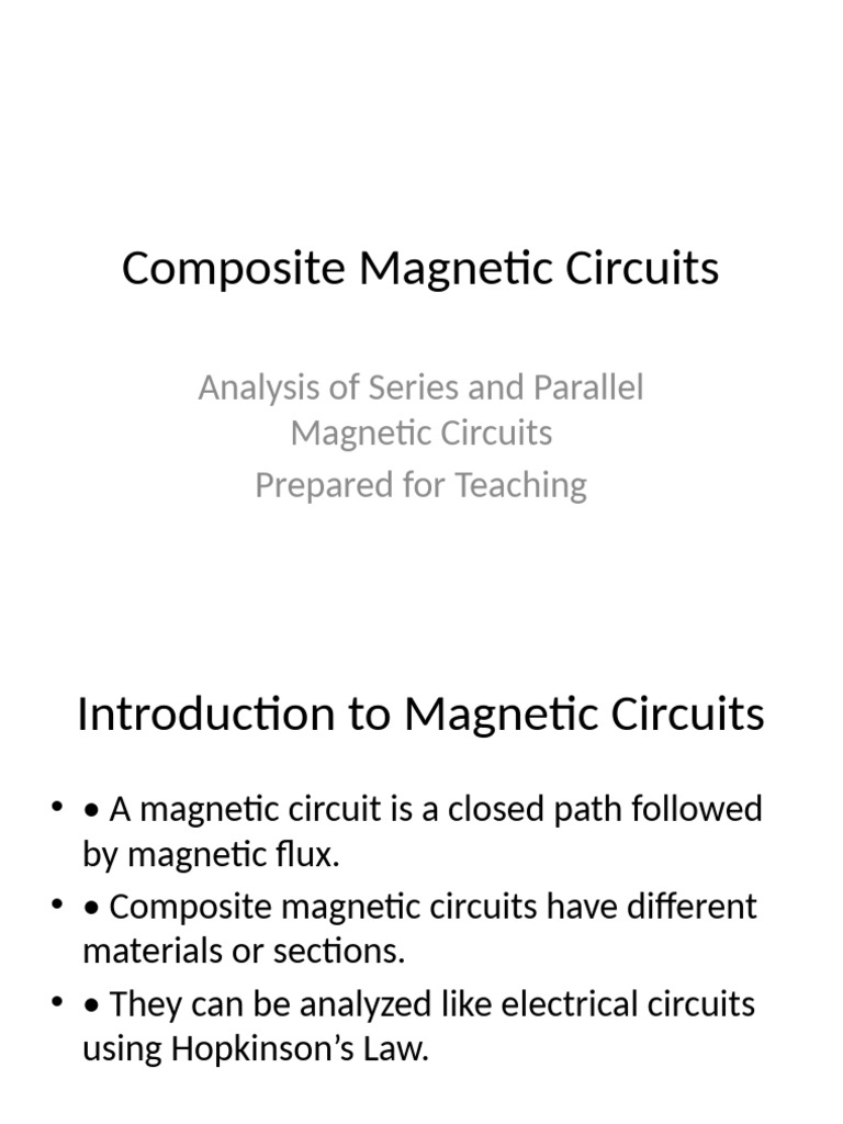 Composite Magnetic Circuits | PDF