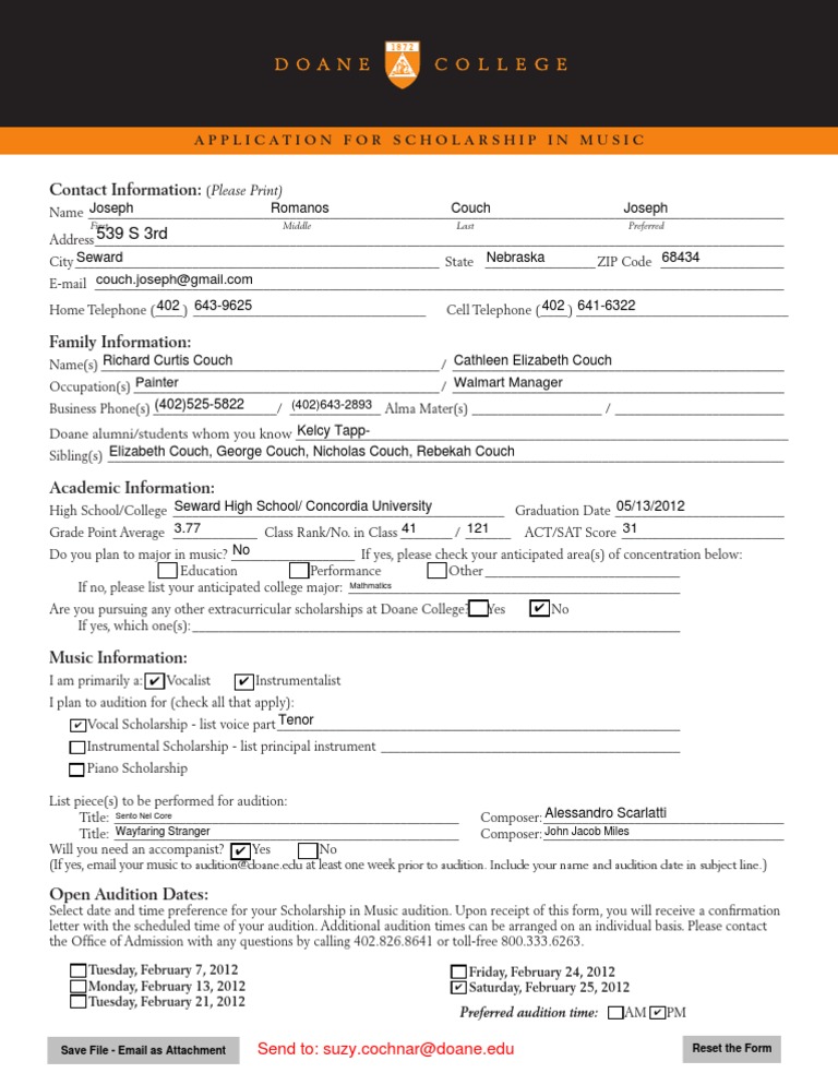 Men'S Basketball Questionnaire: Contact Information | PDF