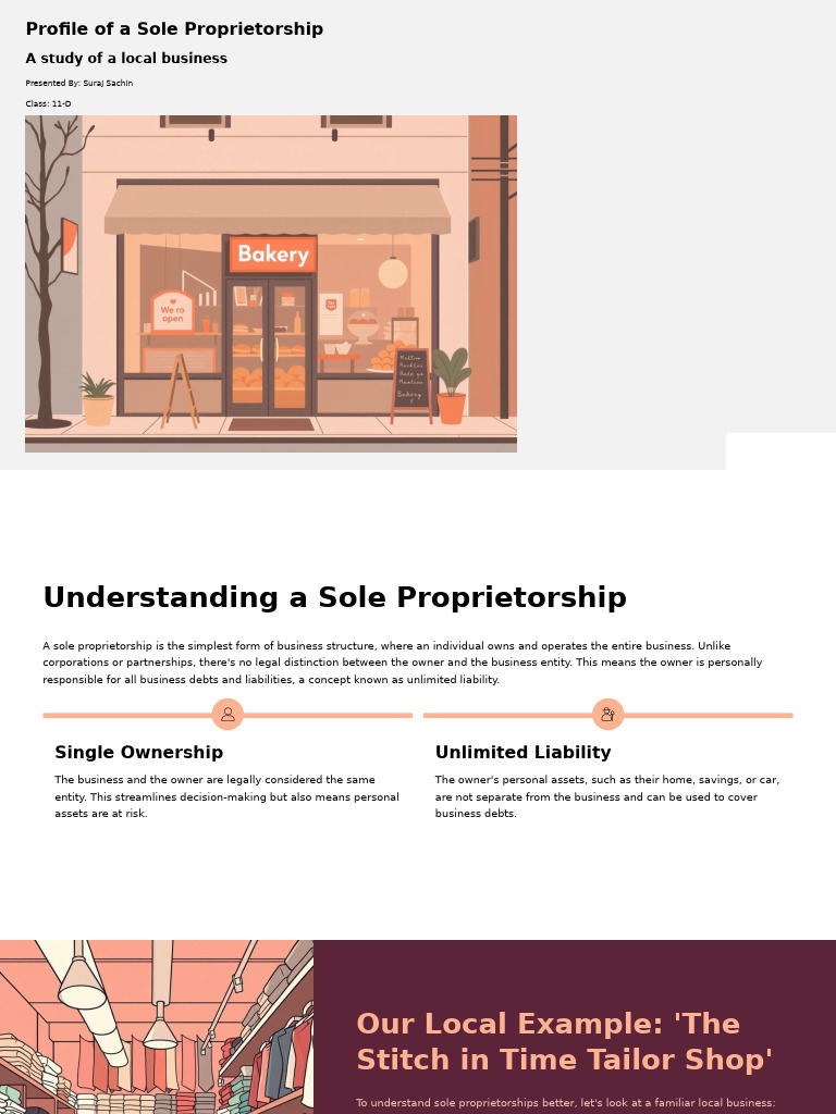 Profile of A Sole Proprietorship | PDF | Sole Proprietorship | Investing