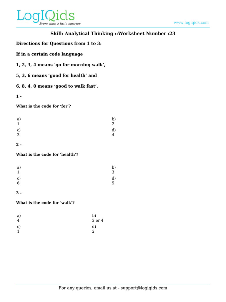Logiquids Practice Worksheet | PDF